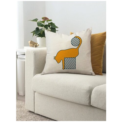 Подушка декоративная на диван Кот