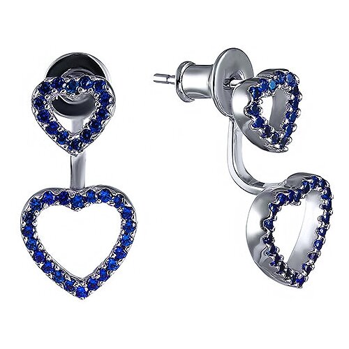 Серьги ELEMENT47, серебро, 925 проба, фианит