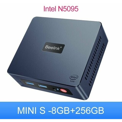 Мини ПК Beelink Mini S (Intel Celeron N5095, DDR4-8 ГБ, SSD 256 ГБ, Window 11Pro)