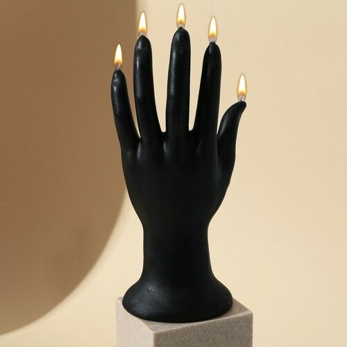 MARU Свеча интерьерная "Женская рука", черная,225*85 мм