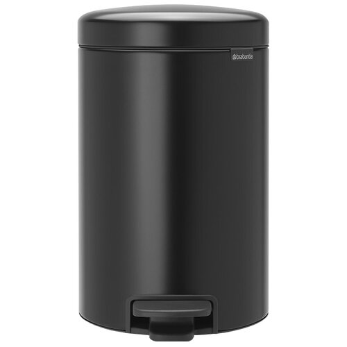 Ведро Brabantia NewIcon с пластиковым ведром, 12 л matt black 41.1 см 25.1 см 32.5 см 12 л круглая 2.09 кг 24 см