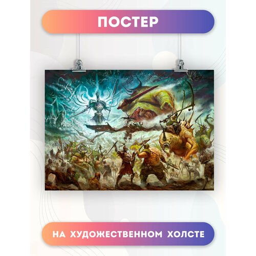 Постер на холсте Warhammer Fantasy (4) 40х60 см