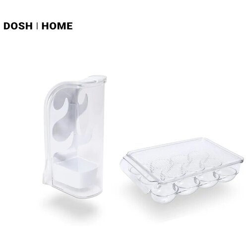 Органайзер для холодильника DOSH HOME ALIOT, набор контейнеров для яиц, для зелени, 2 предмета