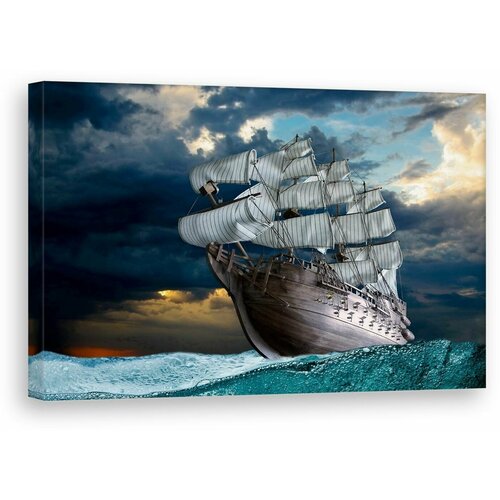 Картина на холсте Пиратский корабль 40х60