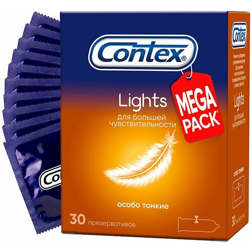 Contex / Презервативы Contex Light Особо тонкие для большей чувствительности 30шт 2 уп