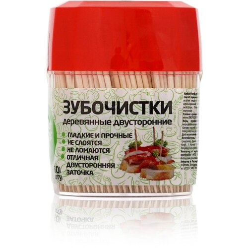 Market Fresh зубочистки двусторонние, бежевый