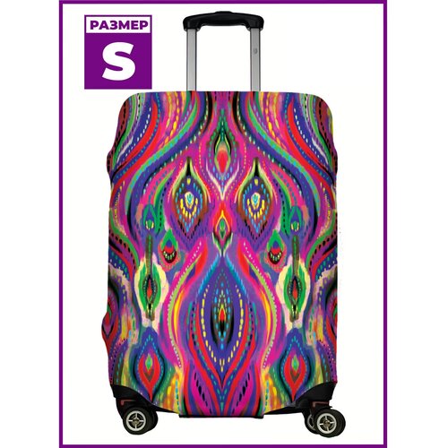 Чехол для чемодана LeJoy, размер S, фиолетовый, зеленый