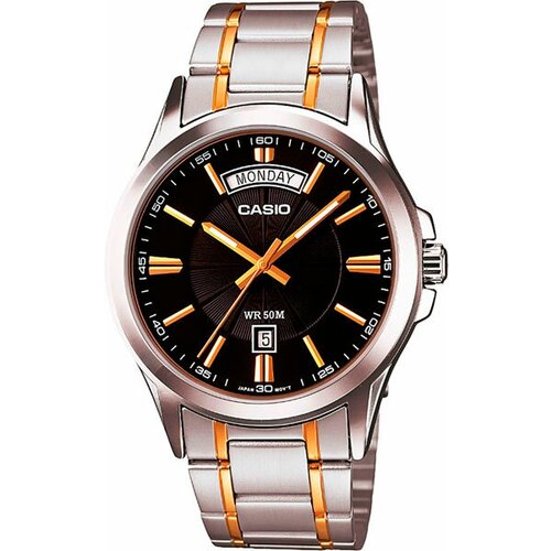 Наручные часы CASIO Collection MTP-1381G-1A, черный, серебряный