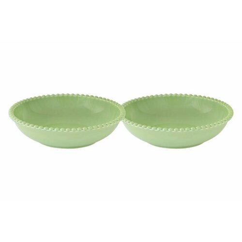 Набор 2 тарелки суповые Tiffany, зелёная, 20 см (Easy Life)
