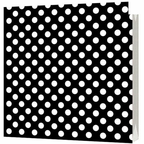 Салфетки бумажные BGREEN "Горох на черном фоне", трехслойные, 33х33 см, 20 шт