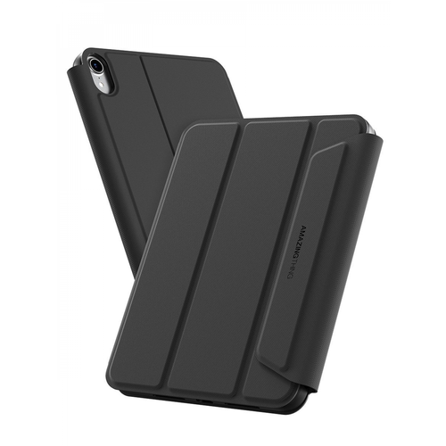 Чехол для планшета iPad Mini 6 8.3" 2021 Amazingthing Titan с отсеком для стилуса черный, противоударный кейс с подставкой, книжка с защитой камеры