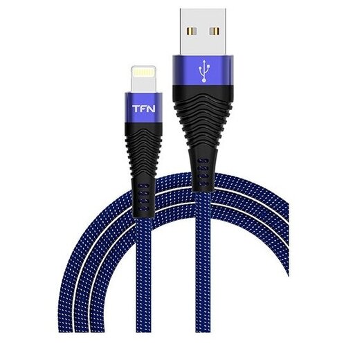 Кабель TFN USB - Lightning Forza, 1 м, 1 шт., синий/черный