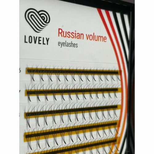 Ресницы Lovely "Russian volume" 3D mix C 0.07 6-12mm (12 линий)