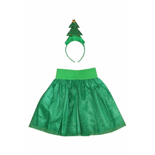 Карнавальный костюм детский Пышный комплект ёлочка зеленый LU2712 InMyMagIntri 104-110cm