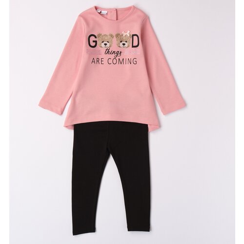 Комплект одежды Ido, размер 7A, черный, розовый