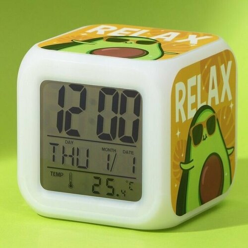 Электронные часы-будильник "Relax", с подсветкой