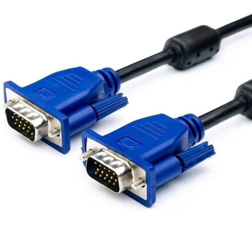 Bion Expert Кабели HDMI DVI DP Bion Кабель VGA 15M 15M, экранированный, феритовые кольца, черный, 1.8м BXP-VGA2-018