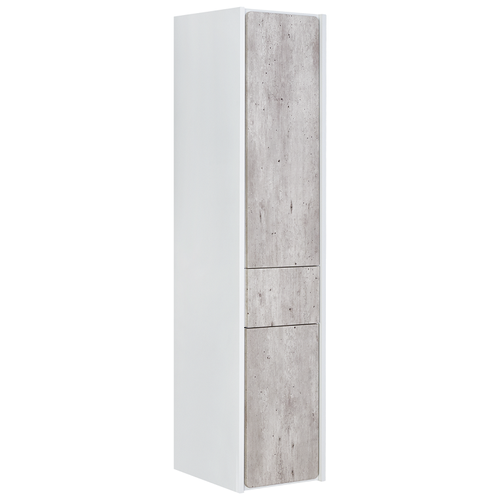 Шкаф-пенал для ванной Roca Ronda L левый, (ШхГхВ): 32х33х139 см, белый матовый/бетон