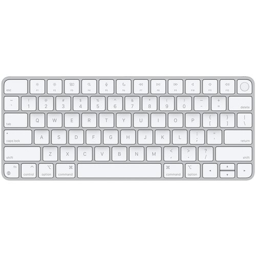 Беспроводная клавиатура Apple Magic Keyboard 2021 с Touch ID серебристый/белый, английская, 1 шт.