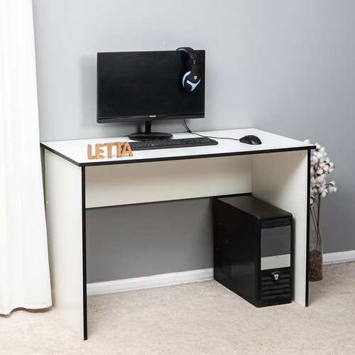 Игровой стол / Геймерский стол / компьютерный письменный Orion Белый/черная кромка 110х75х60