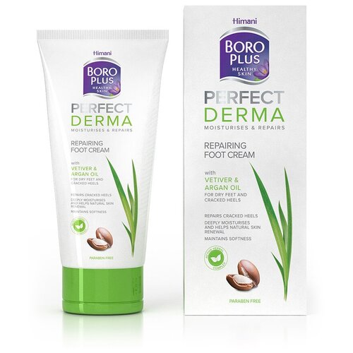 Боро Плюс Perfect derma Крем для ног Интенсивное восстановление с ветивером и аргановым маслом, 75 мл, 75 г
