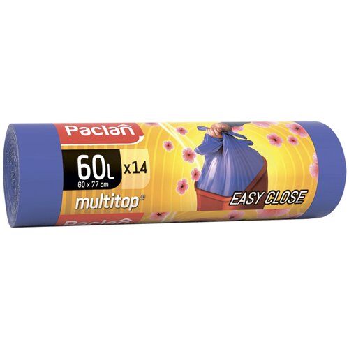 Мешки для мусора Paclan Multitop Aroma 60 л, 14 шт., 1 упак., фиолетовый
