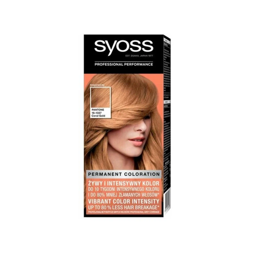 Сьосс / Syoss - Краска для волос Permanent Coloration 16-1337 Coral Gold 115 мл (тон 9-67)