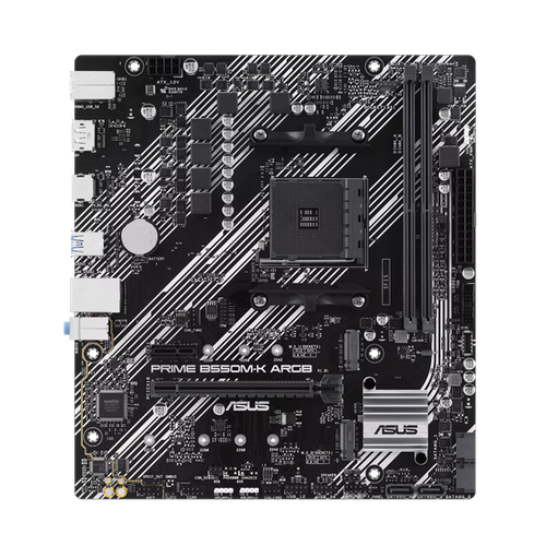 Материнская плата ASUS PRIME B550M-K ARGB, Socket AM4, B550, 2*DDR4, DP+HDMI, SATA3 + RAID, Audio, Gb LAN, USB 3.2, USB 2.0, COM*1 header (w/o cable), mATX ; 90MB1GC0-M0EAY0 (PRIME B550M-K ARGB)