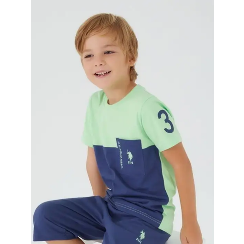Комплект одежды , размер 110-116, зеленый, синий
