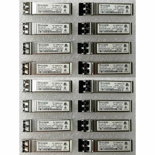 Оптический трансивер Brocade 57-1000012-01 комплект 16 шт. модуль SFP+ 8 Gbps