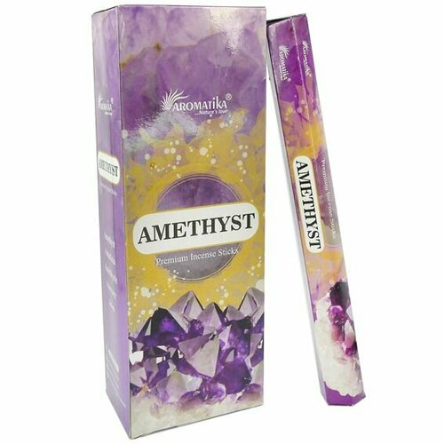 Premium Incense Sticks AMETHYST, Aromatika (Премиум ароматические палочки аметист, Ароматика), шестигранник, 20 г.