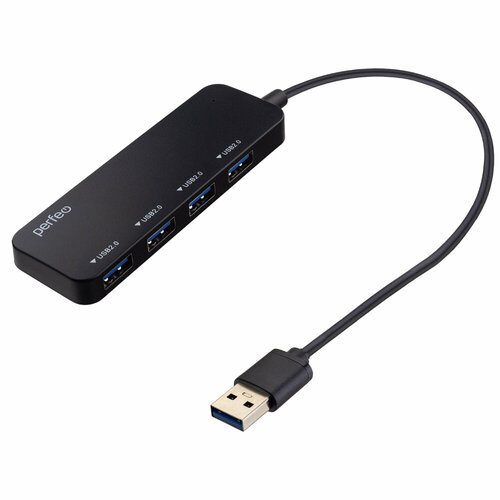 PF-H047 Black USB-HUB 4 Port чёрный