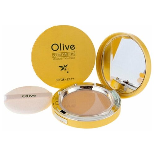 Enough Пудра компактная Olive Coenzyme Q10 Moisture Twin Cake SPF28/PA++ 21 20 г