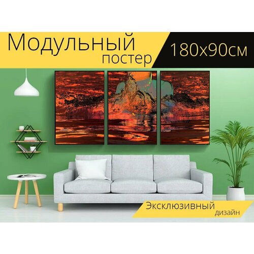 Модульный постер "Санкт петербург, флорида, бассейн" 180 x 90 см. для интерьера