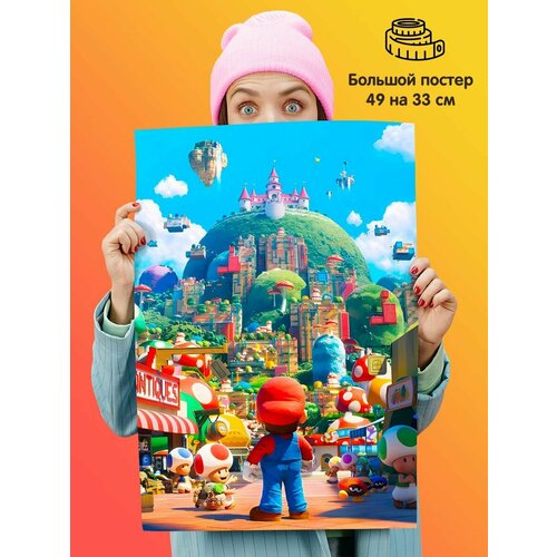 Постер плакат "Братья Супер Марио в кино. Марио и Тоад"