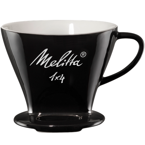 Фарфоровый фильтродержатель для кофе Melitta 1x4®, черный 6772647