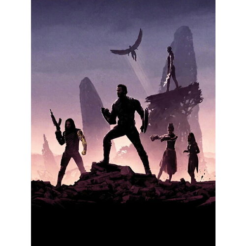 Плакат, постер на бумаге Avengers: Endgame (Модульные постеры)-4/Мстители: Финал/искусство/арт/абстракция/творчество. Размер 30 х 42 см