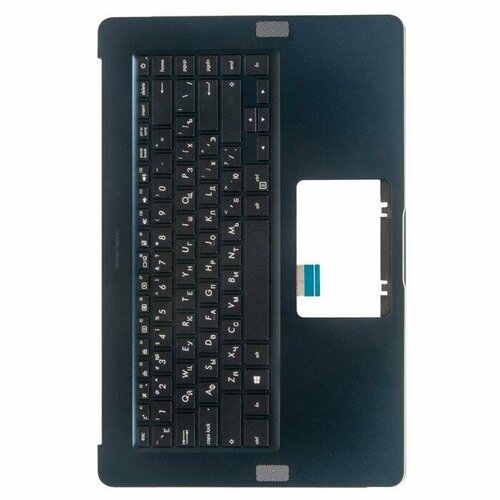 Клавиатура RocknParts для ноутбука Asus UX550VE-1A с топкейсом, темно-синяя, с подсветкой