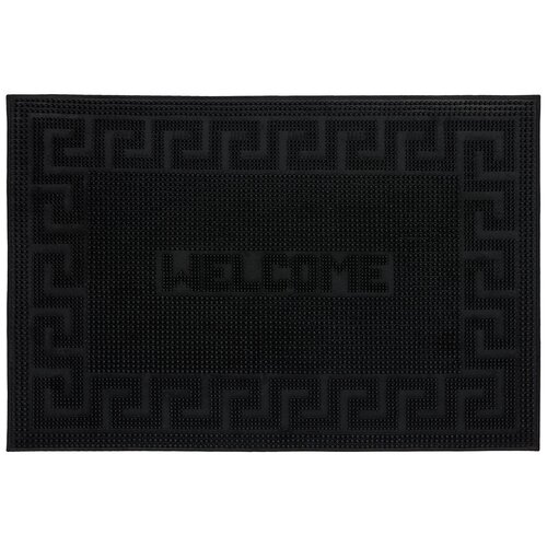 Придверный коврик VORTEX Welcome, черный, 0.6 х 0.4 м