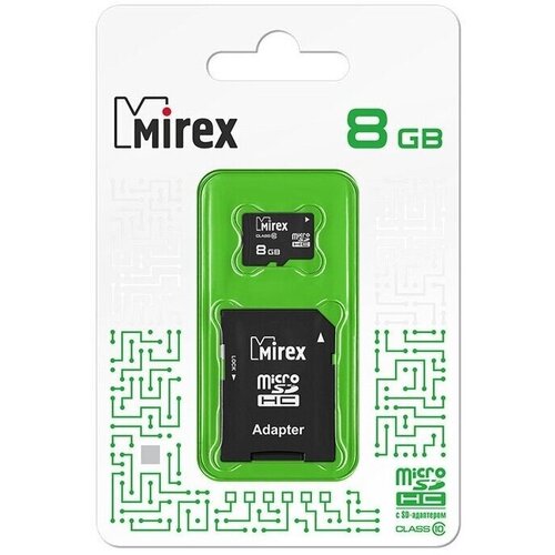 Micro SD 8Gb MIREX Class 10 + Адаптер