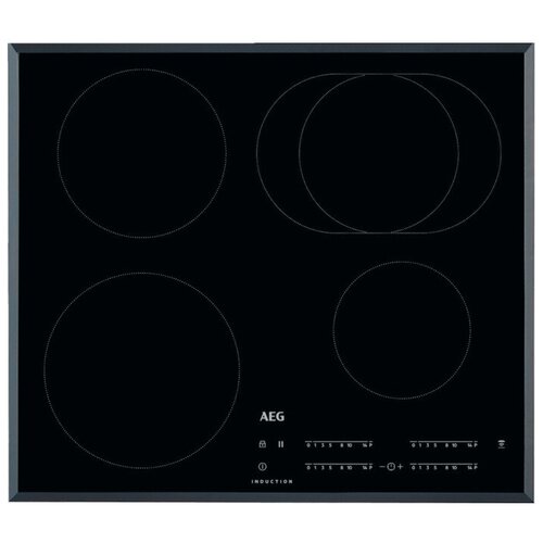 Индукционная варочная панель AEG IKB 64410 FB, цвет панели черный, цвет рамки серебристый
