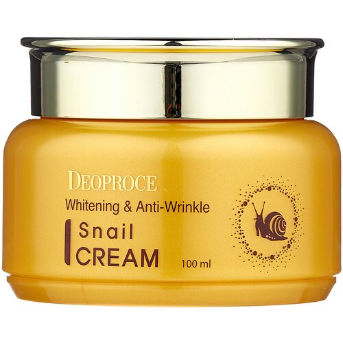 Deoproce Whitening And Anti-Wrinkle Snail Cream Крем для лица с экстрактом улитки, 100 мл
