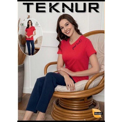 Пижама  Teknur, размер 50, красный