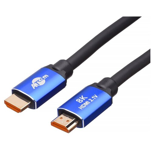 Кабель HDMI ATCOM (HIGH speed, Metal gold, в пакете) (8К 60Hz, 4K 120 Hz), VER 2.1