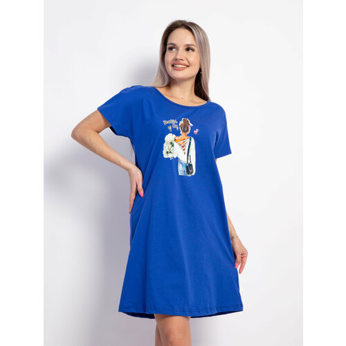 Сорочка  Интерлок, размер 120, синий