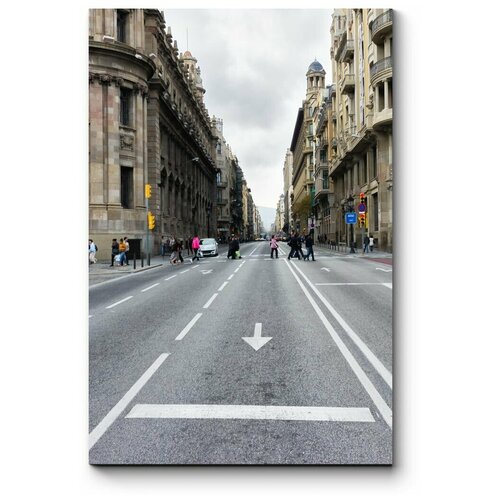 Модульная картина Пустая дорога в центре Барселоны110x165