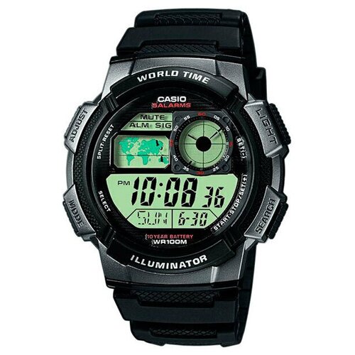 Наручные часы CASIO мужские AE-1000W-1B, черный, серый