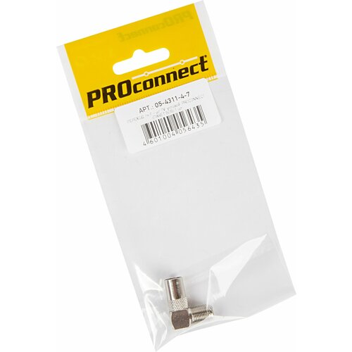 Разъем PROconnect F - TV (05-4311-4), 1 шт., серебристый