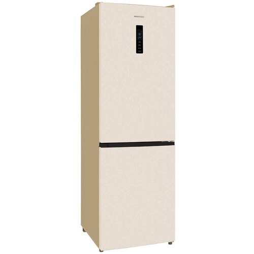 Холодильник NORDFROST RFC 350D NFYm двухкамерный, 348 л объем, Total No Frost, мрамор бежевый