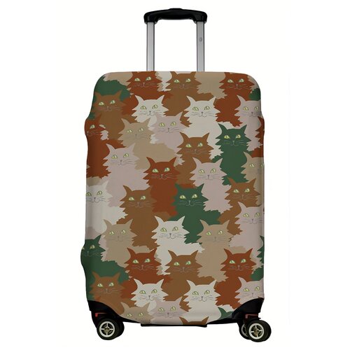 Чехол для чемодана LeJoy, размер M, зеленый, серый